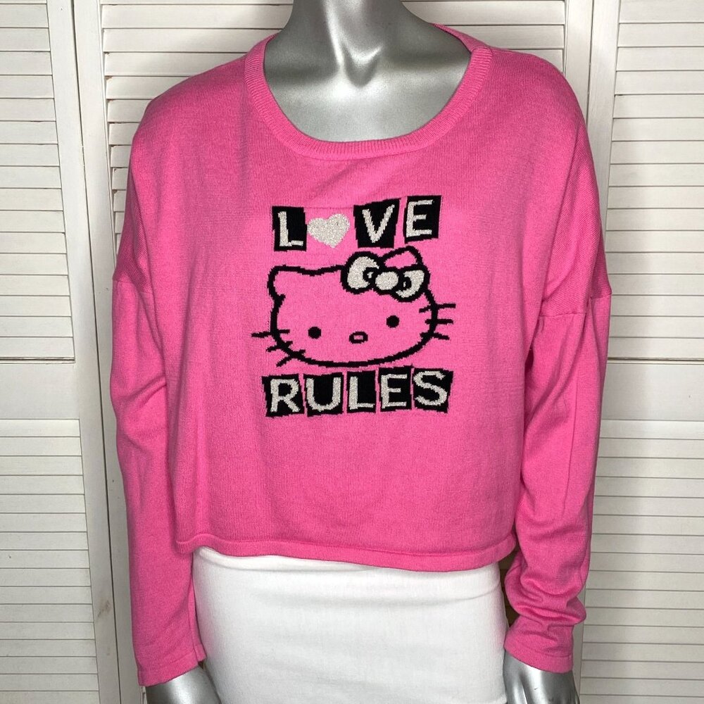 Sanrio X Target Hello Kitty Pink Oversized Knit Sweat… - Gem